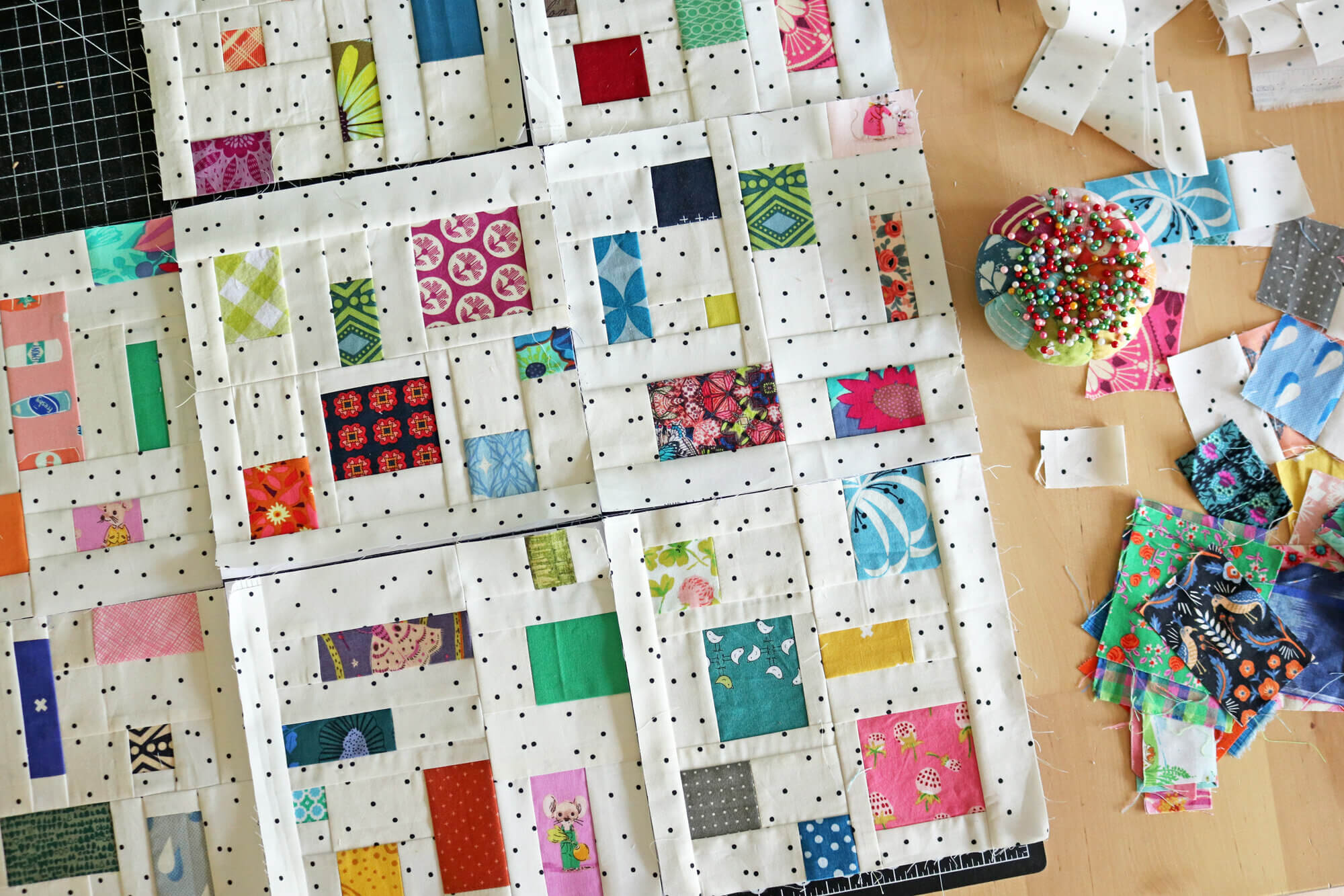 My method for sewing a Patchwork Style Scrap Quilt